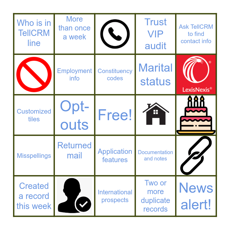 Records Management Bingo! Bingo Card