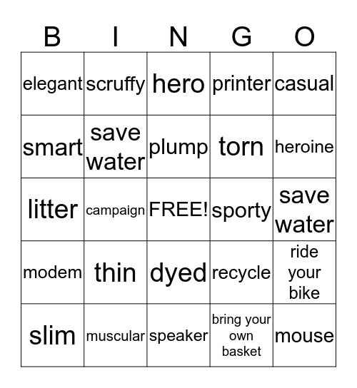 Review Bingo Bingo Card