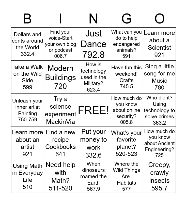 STEAM BINGO Card