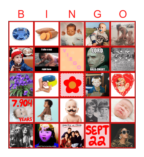 HPB BABY SHOWER Bingo Card