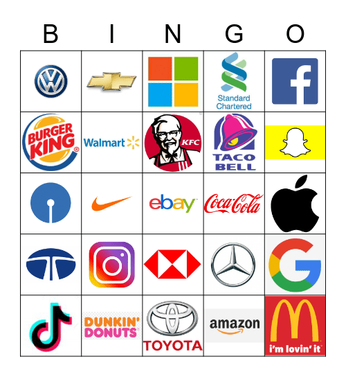 Brand Logos BINGO @ ABWA Bingo Card