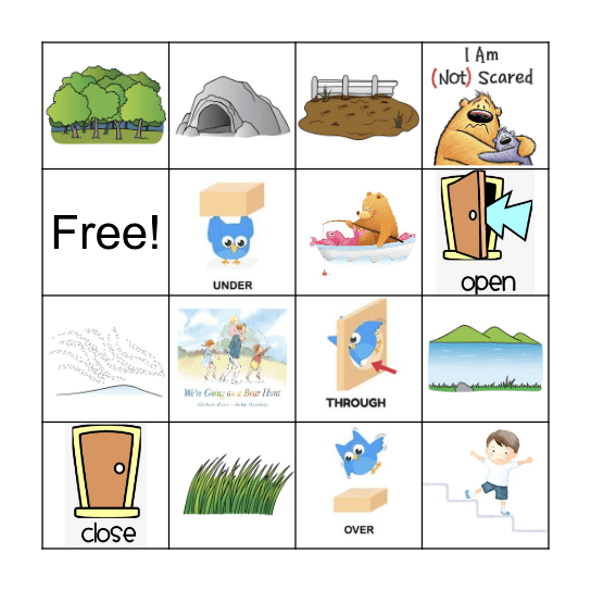 We are going on a bear hunt. Bingo Card