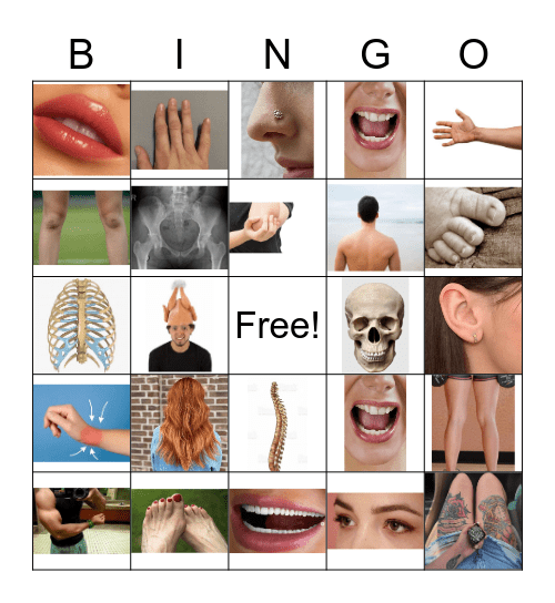 Bones & Body Bingo Card
