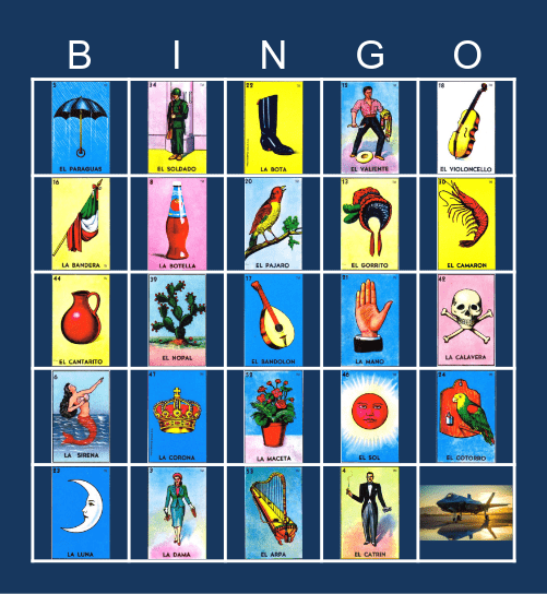 HOLA Celebrates Hispanic Heritage Month Bingo Card