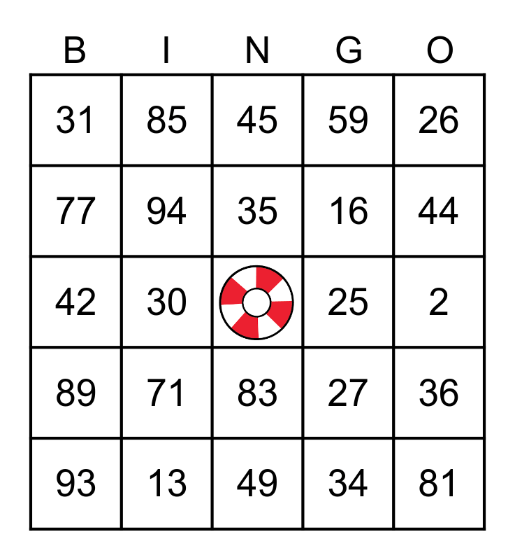 Hope Squad Bingo Card