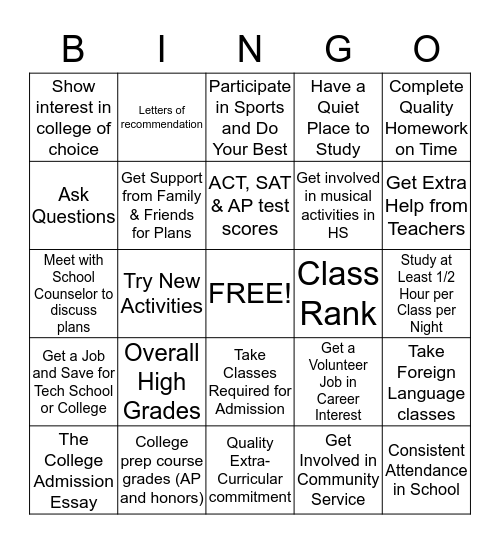 Things To Know About High School Bingo Card