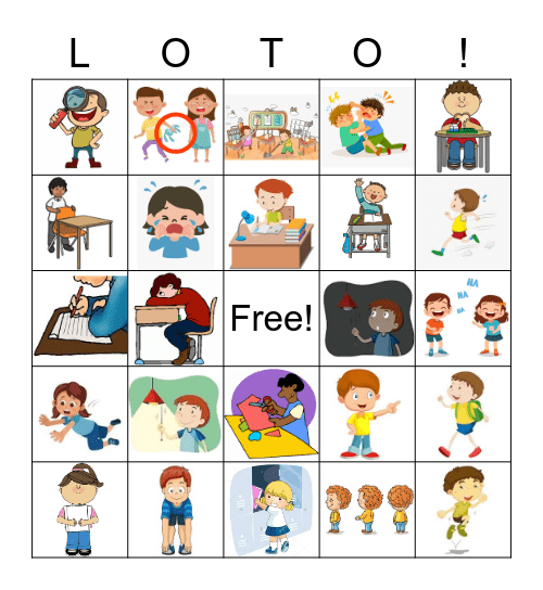 Classroom Commands Bingo Card