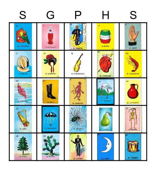 Loteria Original Bingo Card