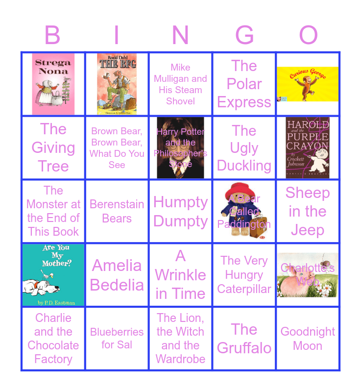 KIDS' BOOK Bingo Card