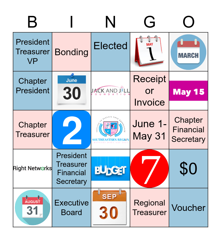 SER - Jack and Jill $Financial$ Bingo Card