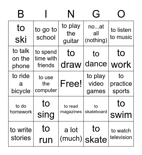 Call list IAAM1 Bingo Card
