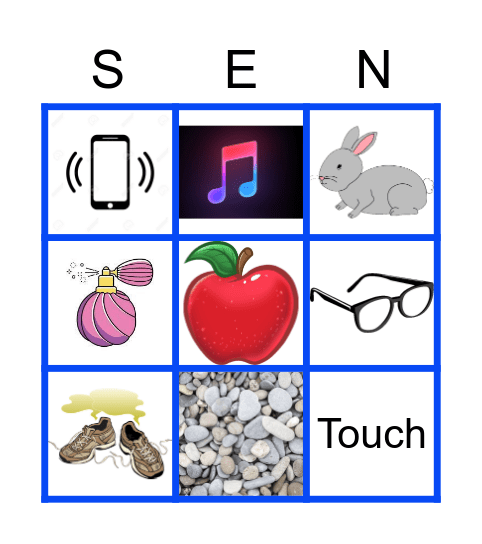 My Senses Bingo Card