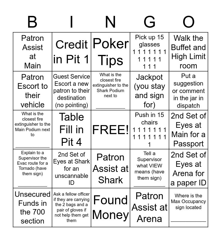 KSC Security Bingo (double bingo 4 corners count) Bingo Card