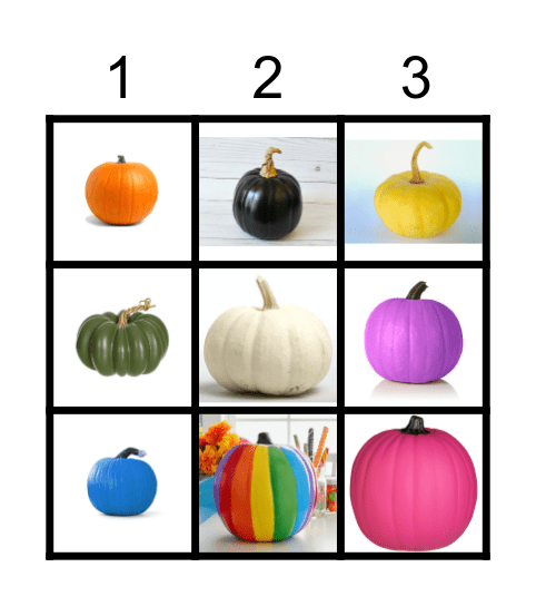 Pumpkin Bingo Card