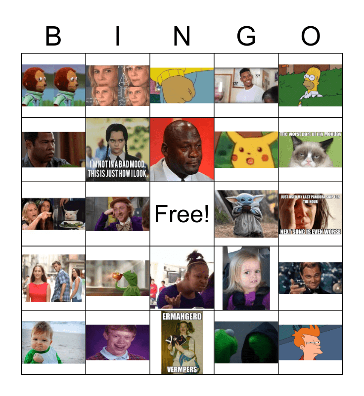 Meme Bingo Card