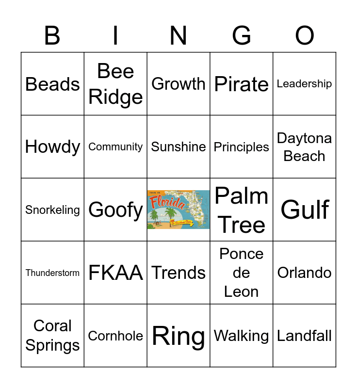 Florida CMT BINGO Card