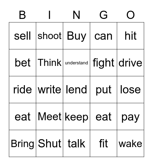 ACTIONS EVERYWHERE Bingo Card