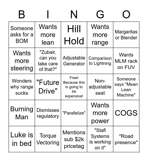 MLM Bingo Card