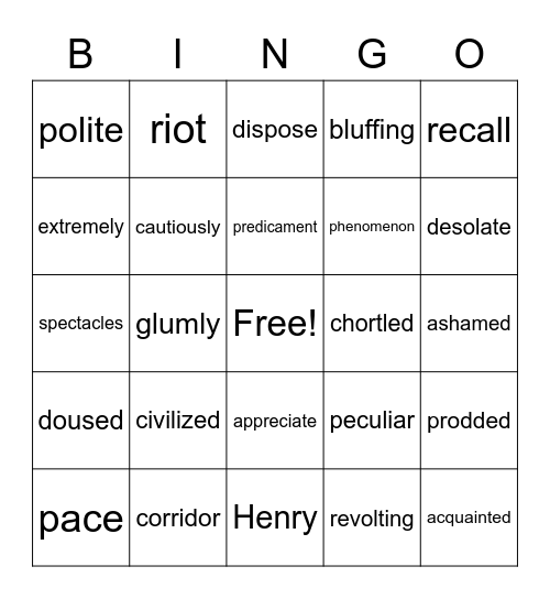 Chocolate Fever Bingo Card