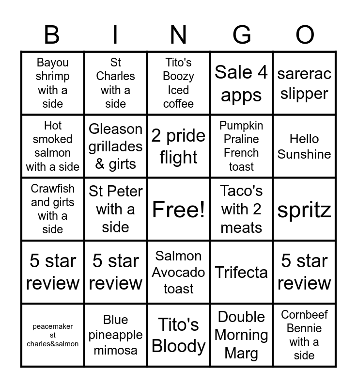 Ruby Bingo Sunday Bingo Card