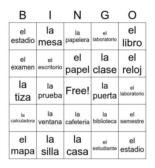 Descubre 1 Ch. 2 Week 1-3 Bingo Card