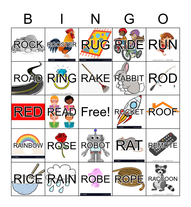 initial /r/ Bingo Card