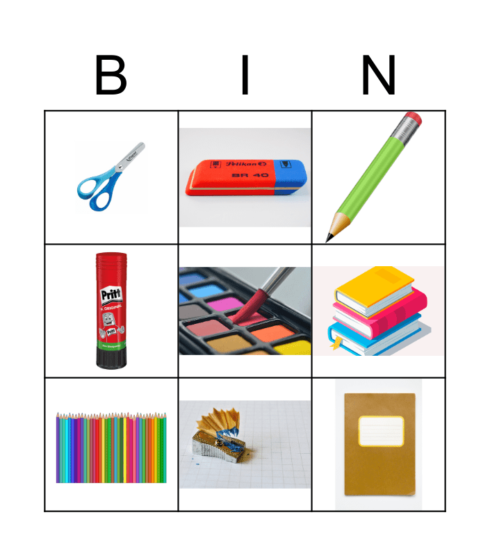 SCHULSACHEN Bingo Card