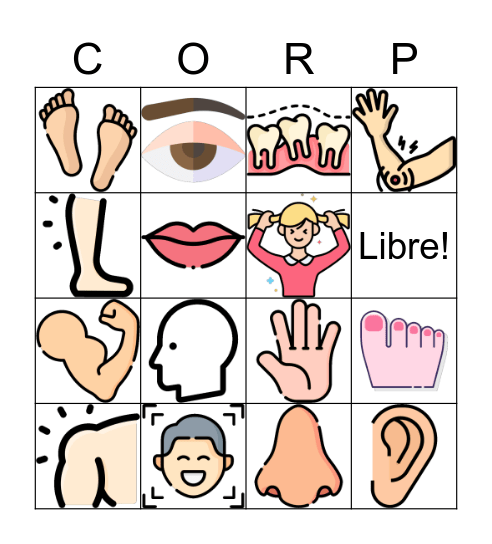 Le corps Bingo Card