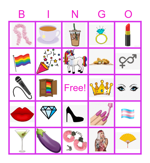 DRAG BINGO Card