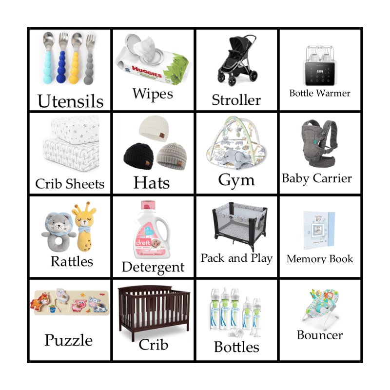 BOO SHOWER BINGO Card