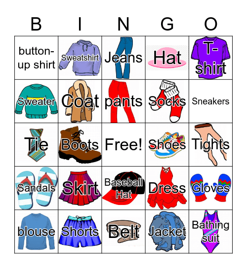 Des Vetements Bingo Card