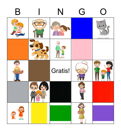 La Familia Bingo Card