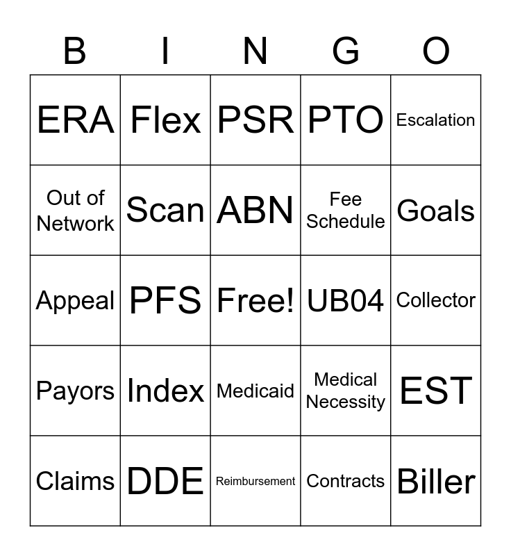PFS WEEK 2021 Bingo Card