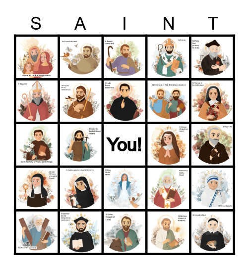 All Saints Day Bingo! Bingo Card