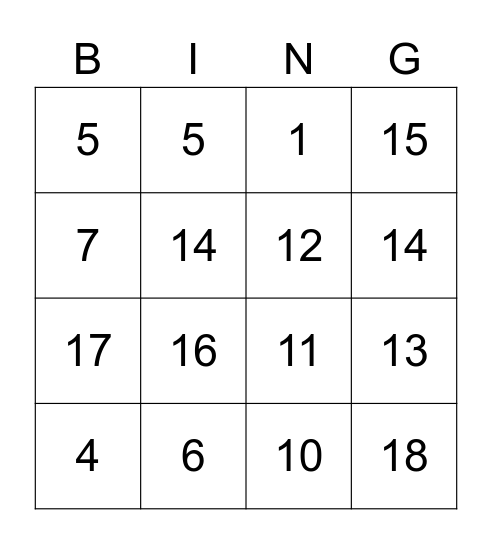 French Numbers 1-100 Bingo Card