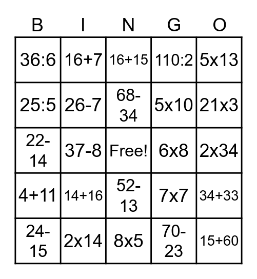 Bingo Card