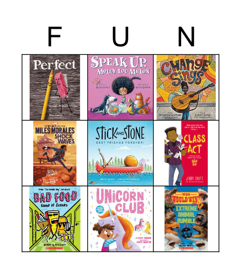 Book Fair BINGO Card