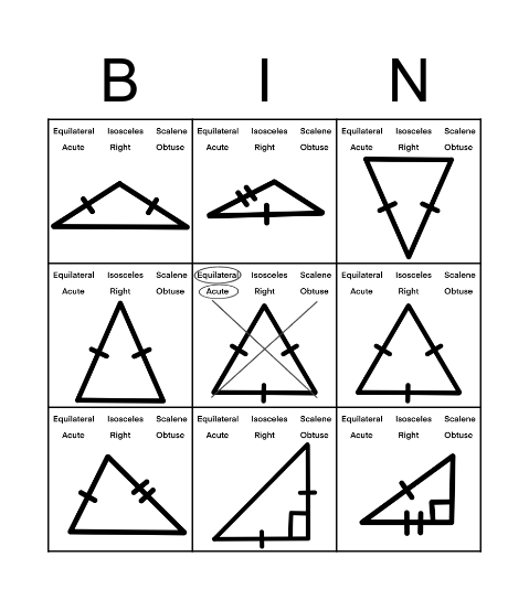 Triangle Bingo Card