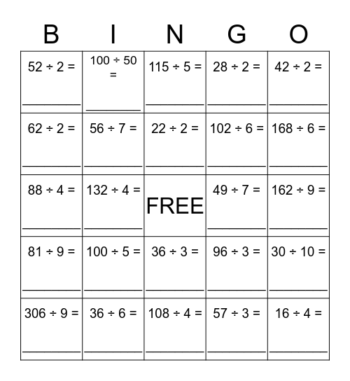 NFL BINGO Card