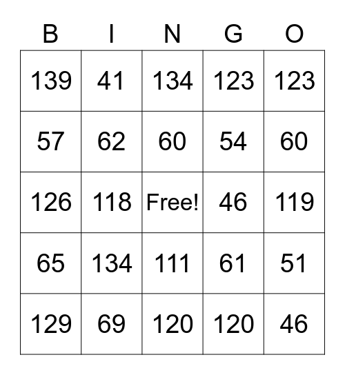 Parallel Line Angles BINGO Card
