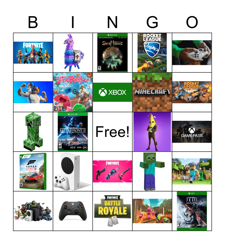 XBOX BINGO Card