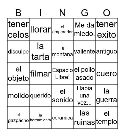 Semester 2 Final Exam Review Bingo Card