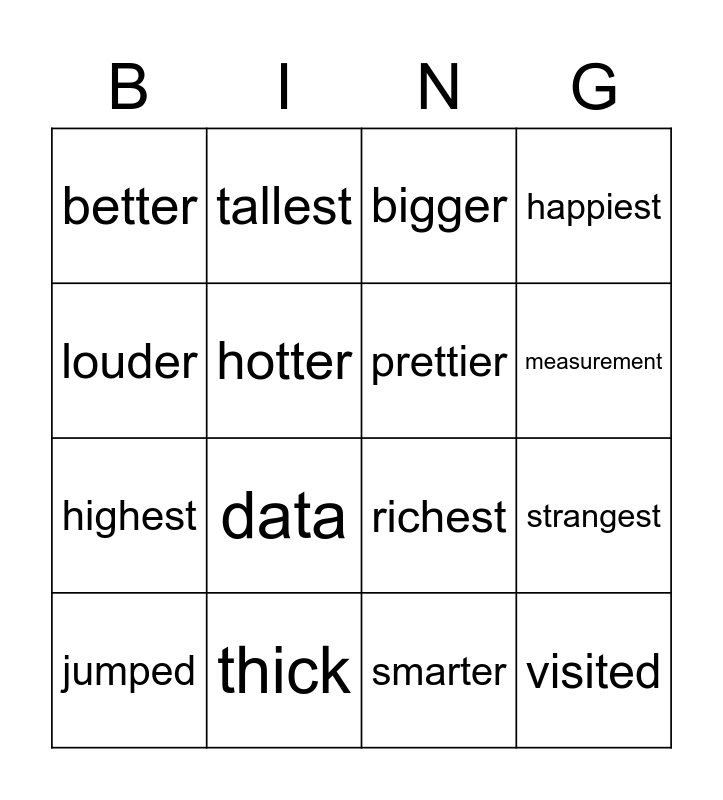 BINGO SPELLING WEEK 5 TERM 4 Bingo Card