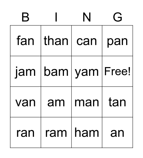 WRS Step 1.5 Bingo Card