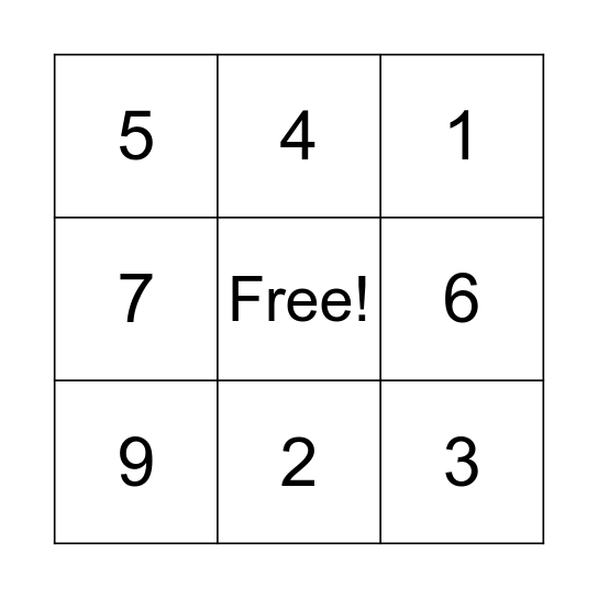 0 10 Bingo Card 0 10 Bingo Card