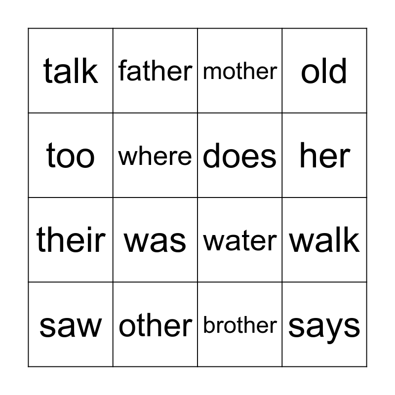 SIPPS Extend Lesson 5 Bingo Card