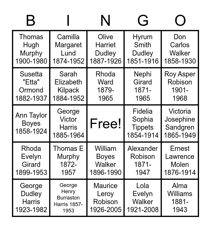 Who Do YOU Know?! Bingo Card