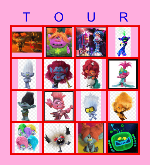 Trolls World Bingo Card