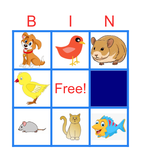 Las mascotas Bingo Card