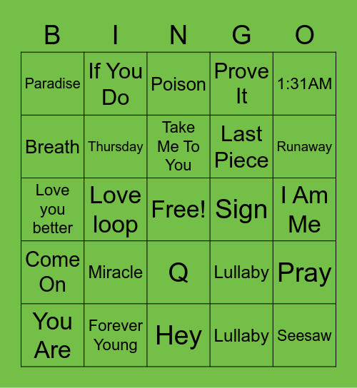 aea_seashell Bingo Card
